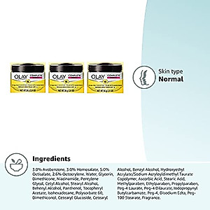 Face Moisturizer by Olay Complete All Day UV Moisture Cream with Sunscreen SPF 15, Normal Skin, 2 Ounce (Pack of 3)