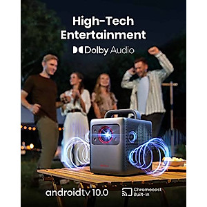 Anker NEBULA Cosmos Laser 4K Projector, Android TV 10.0 Movie Laser Projector with 30W Speakers, Auto Keystone Screen Adaption Home Theater Projector with Portable Laser Technology