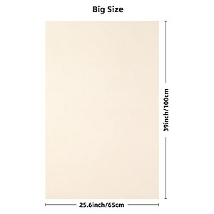 Caydo Aida Cloth 14 Count Light Beige Cross Stitch Cotton Fabric for Crafts and Needlework, 25.6 x 39 inch