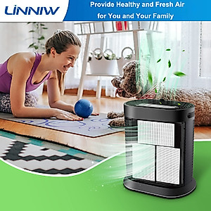 LINNIW HPA300 R Filter 3 Pack HEPA Replacement Filter R Compatible for Honeywell HPA300 Air Purifiers, Fits HPA090, HPA100, HPA200 Series, HRF-R1 HRF-R2 & HRF-R3(3 Pack)