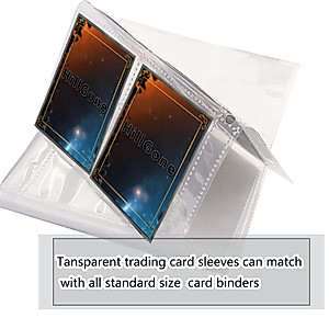 HillGone 320 Pockets Trading Card Sleeves, 4 Pockets Card Storage Album Pages Photocard Sleeves