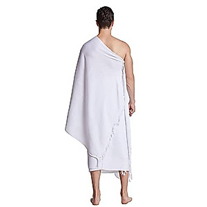 GladThink Muslim Arab Men Ihram Hajj Light Towel White