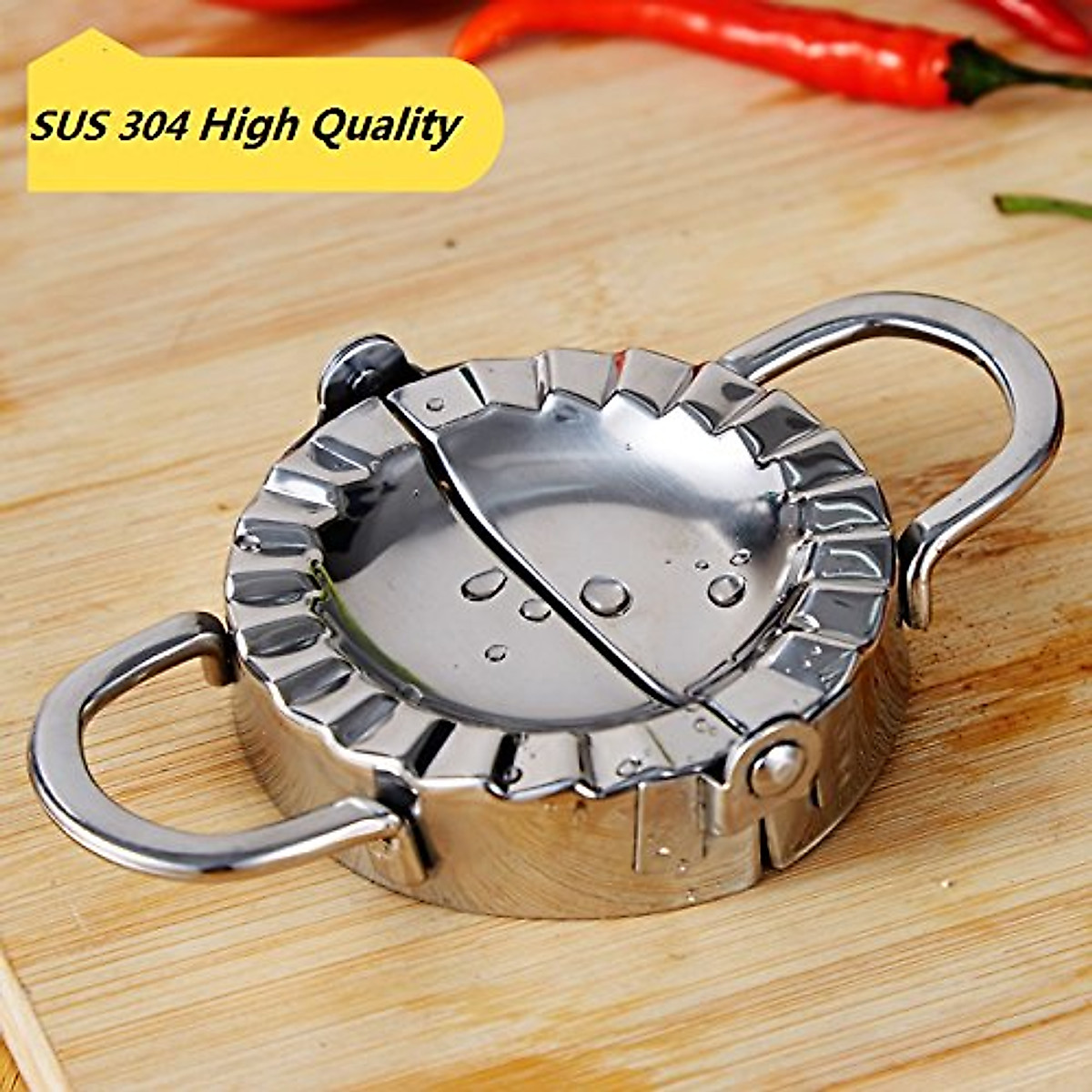New Stainless Steel Ravioli Mould Dumpling Maker Mold Wrapper Pierogie Pie Crimper Pastry Dough Press Cutter Kitchen Gadgets (S 3inch)