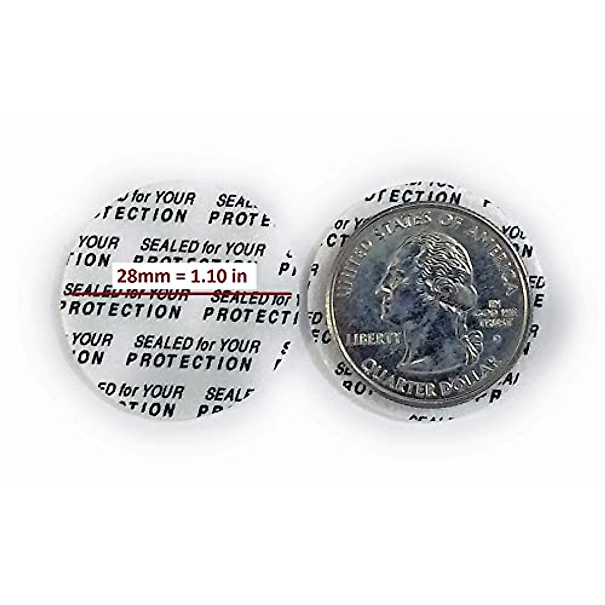 Rewarding Essentials 28mm Pressure Sensitive PS Foam Cap Liners Tamper Seal Cap Liner Sealed for your Protection (25)