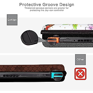 Butterfly Nintendo Switch Case, Nintendo Switch OLED Case, Nintendo Switch Carrying Case for Girls Boys, Protective Hard Shell Portable Swtich Case for Nintendo Switch Console & Accessories, White