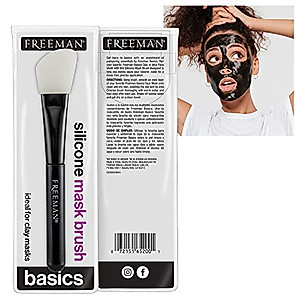 Freeman Beauty Everyday and Neon Vibes Facial Mask Variey Pack with Silicone Brush Applicators, Blue, Lavender, 17 Count