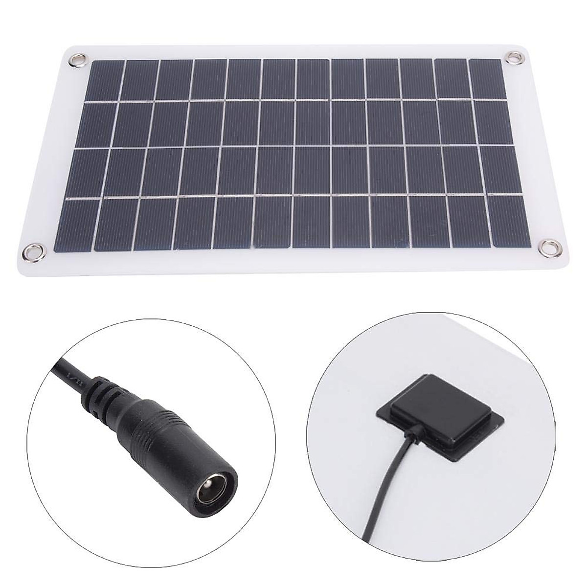 MLMLH Solar Battery Panel,solar panel kit 7.5W 12V Portable Stable Efficient Outdoor Monocrystalline Silicon Solar Cell Panel for DIY Power Charger