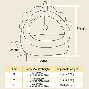 ZLXDP Removable Dragon Shaped WashableCat Beds Indoor Detachable Semi-Closed Pet House Kennel Nest for Cats (Size : Medium)
