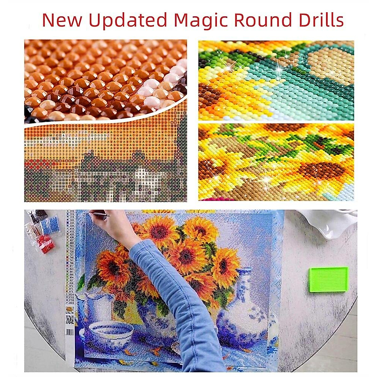 DIY 5D Diamond Painting by Number Kits African Angel Baby with Wing Paint with Full Drill Round Diamond Art Embroidery Cross Stitch Wall Decoration Festival Gift(35x35cm)