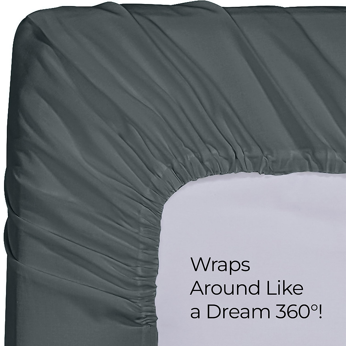 Utopia Bedding Queen Fitted Sheet - Bottom Sheet - Deep Pocket - Soft Microfiber -Shrinkage and Fade Resistant-Easy Care -1 Fitted Sheet Only (Grey)