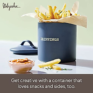 Ayesha Curry Kitchenware Ceramics Bacon Grease Jar/Container, 21 Ounce, Anchor