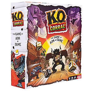K.O. Corral Board Game | Jakks Wild Games | Strategy Board-Game | Family Dice and Card Game for Adults and Kids | 2 to 4 Players | Average playtime 35-45 minutes | Ages 8+