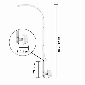 HLEEDUO 28 inche Baby Mobile arm for cirb with Music Box Motor,Crib Mobile arm Mobile Holder for Crib,nursey Mobile arm with Mobile Motor