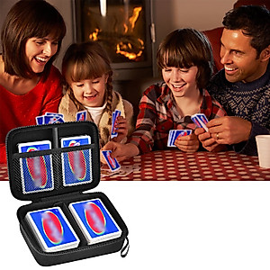 PAIYULE Hard Case Compatible with Phase 10 Card Game. Fits up to 360 Cards. Includes 2 Removable Divider (Black)- Case Only