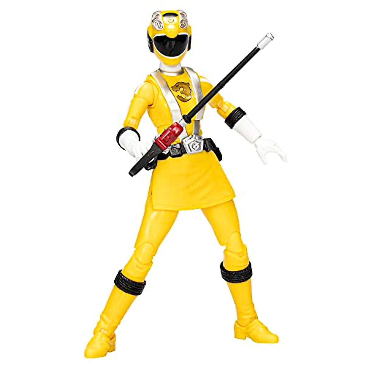 Power Rangers Lightning Collection RPM Yellow Ranger 6-Inch Premium Collectible Action Figure Toy with Accessories, Kids Ages 4 and Up