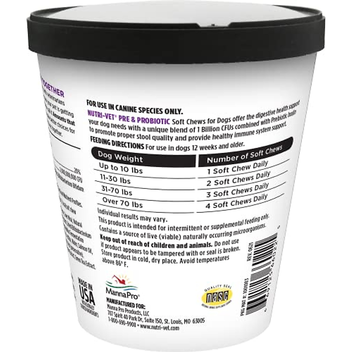 Nutri-Vet Pre and Probiotic Soft Chews for Dogs - Digestive Health Support Dog Probiotics - Tasty Liver and Cheese Alternative to Dog Probiotic Powder - 120 Soft Chews