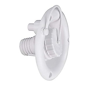 RecPro RV Round Fresh Water Gravity Fill Hatch Inlet | RV Water Fill Hatch | Camper Water Inlet Hatch | Trailer Water Fill Hatch Inlet (White, No Quick Fill) | Made in America