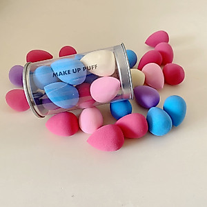 Mini Makeup Sponge Multi-colored 10 Pcs Small Beauty Sponge Blender Set for Foundation, Powder, Concealer Highlight,and Eye Shadow