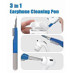 Keyboard Cleaner, 12-in-1 Phone Cleaning kit, Electronics Cleaning Brush Tool for Computer, PC Monitor,TV Camera Lens with 3ml Spray Cleaning Bottle Compact with Patent(Blue)