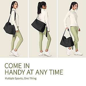 Small Gym Bag for Women Waterproof Workout Bags Mini Duffle Bag for Men Sports Bag Dance Bag Cute Yoga Exercise Bag with Wet Pocket for Exercise Camping Swiming Beach Yoga Dance Black