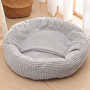 Warm Cozy Pet Sleeping Pad Winter Cat Nest Soft Breathable Cotton Bed for Small Dogs Keep Pet Warm Cozy Soft Plush Cat Bed Grey S