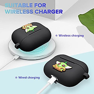 Flocute Silicone Case Compatible with AirPods Pro Silicone Cartoon Case with 3D Baby Funny Cute Cover with Keychain Gift for Women Girls Kids for AirPods Pro ((Monster Baby)