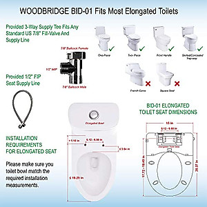 WOODBRIDGE BID-01 Smart Toilet Seat, White