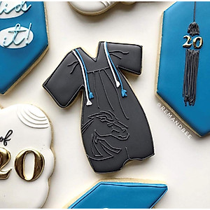 Graduation Gown Cookie Cutter, 4" Made in USA by Ann Clark