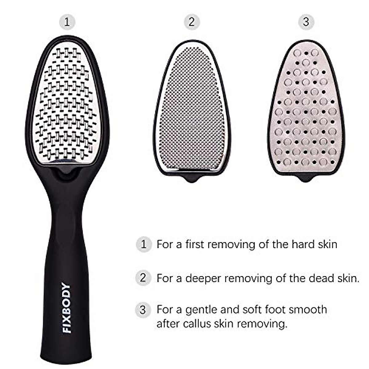 FIXBODY 3PCS Nail Clipper Set with Leather Case | FIXBODY 3 in 1 Replaceable Pedicure Kit