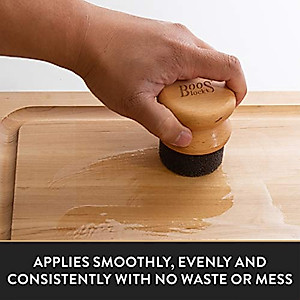 John Boos Butcher Block Oil & Cream Applicator, 1 count, Beechwood