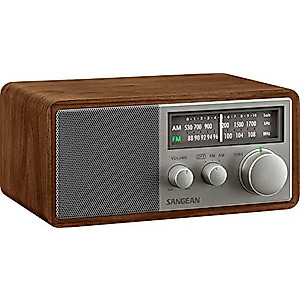 Sangean SG-116 Retro Wooden Cabinet Radio,Walnut-Silver