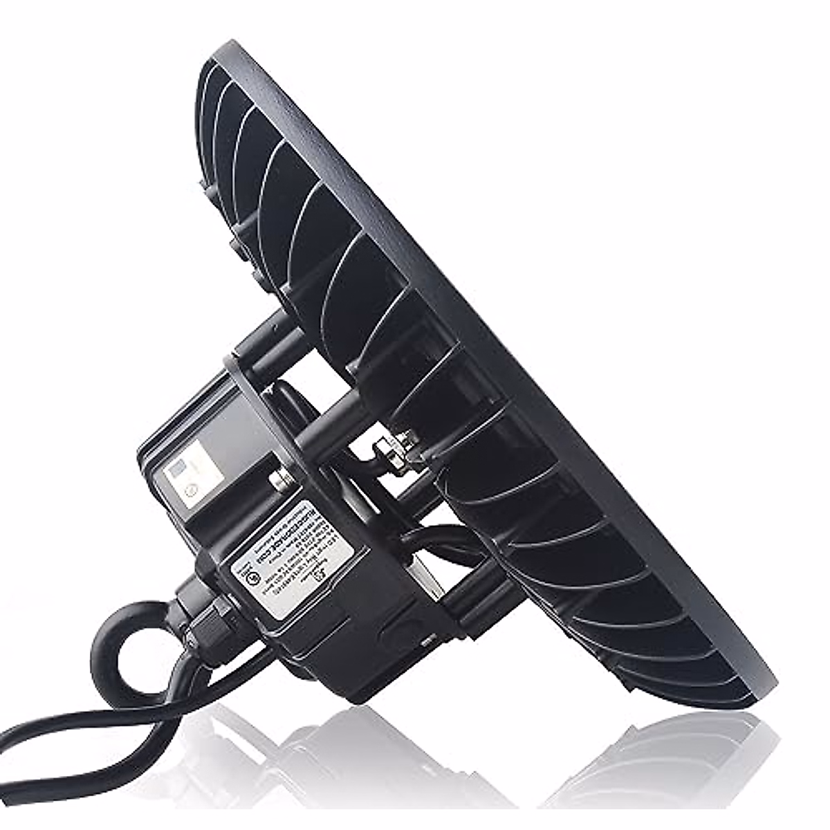 RuggedGrade 100 Watt LED High Bay UFO Corvus Series Lights - with 40w Kono Series Battery Back Up - 14,500 Lumen - 3.3ft Cord - 5000K - DLC Premium 5.1 Optional