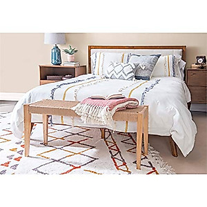 Powell Linon Patty Wood Dining Bench in Natural Brown