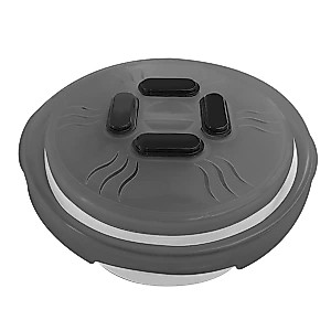 Hover Cover Magnetic Splatter Cover, 10-Inch Clear BPA-Free Food Lid, Vented Plate Guard with Steam Vents, Anti-Splash Microwave Lid, Dishwasher Safe, Space-Saving Magnetic Storage - Charcoal
