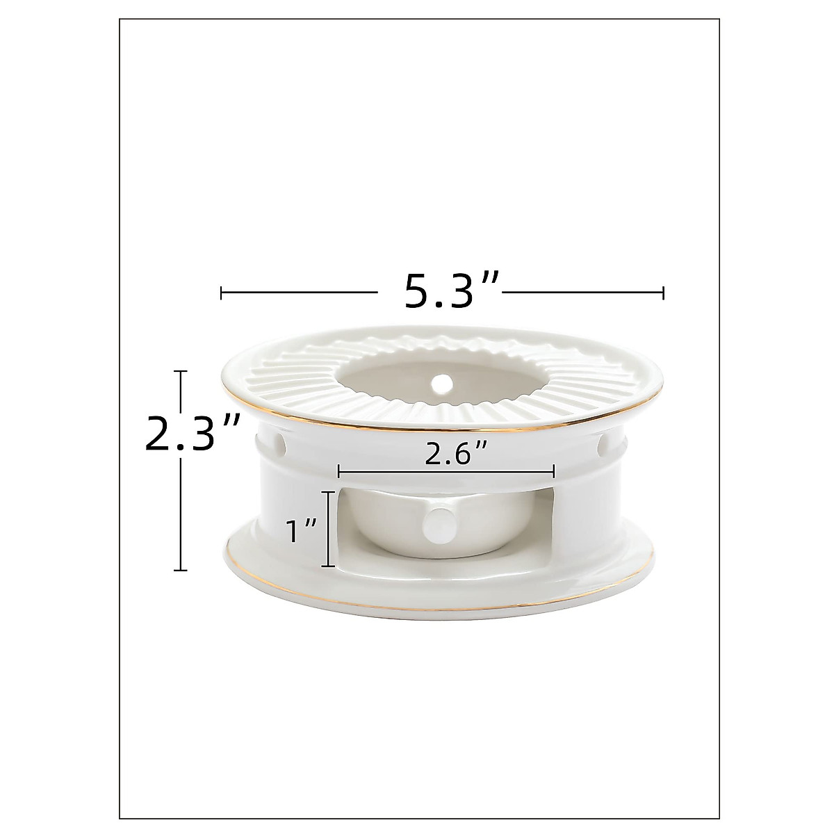 Teapot Warmers Ceramic Teapot Warmer Coffee and Milk Tea Warmer Tea Set(with Candle Hold)