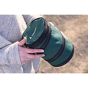 Coghlan's Pop-Up Mini Bin for Trash or Storage, 5.9 x 7.8 inches, Durable 600D Nylon, 0.89 Gallon Volume, Green