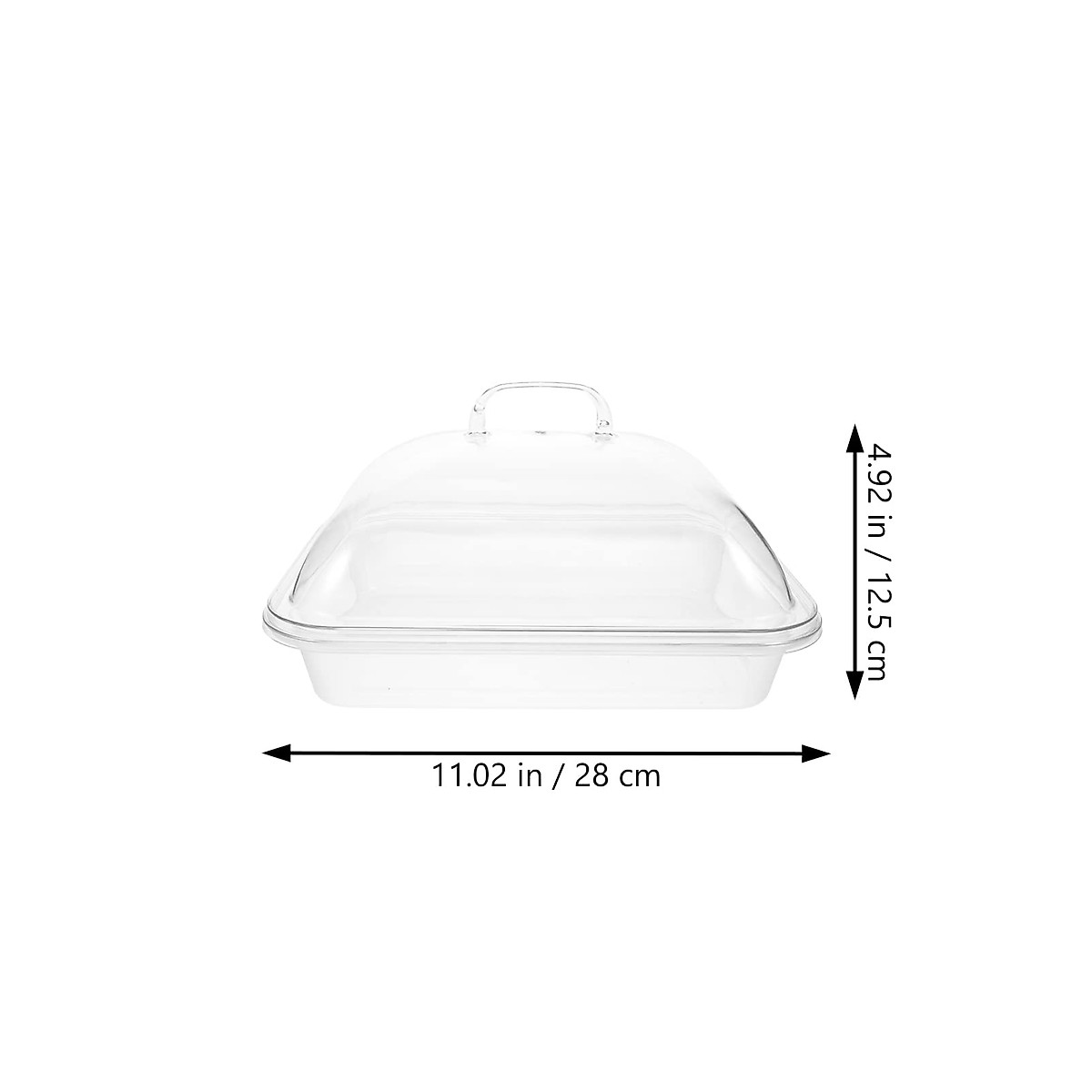 Luxshiny Covered Buffet Tray Chilled Serving Tray Food Plate Candy Display Container Dessert Cloche Dome Food Cover Cake Stand Restaurant Buffet Tray Acrylic Condiment Bell Shaped Travel