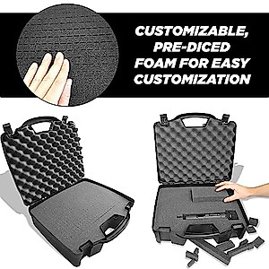 CASEMATIX Wireless Microphone Case - Hard Shell Mic Foam Carrying Case with Customizable Foam Compatible with Sennheiser, Shure, Audio Technica, Nady, VocoPro, Receivers, Transmitters