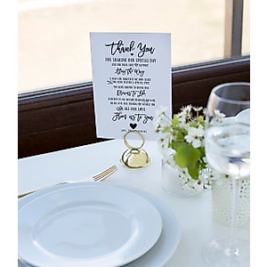 Your Main Event Prints 50 Wedding Thank You Place Setting Cards - Perfect for Adding to Table Centerpieces and Wedding Decorations for Receptions - Pack of 50 Cards