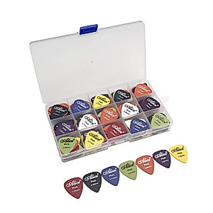 100pcs Alice Matte Anti-Skid Acoustic Electric Guitar Picks Plectrum 6 Thickness 0.58/0.71/0.81/0.96/1.20/1.50 mm With Pick Case Storage Box
