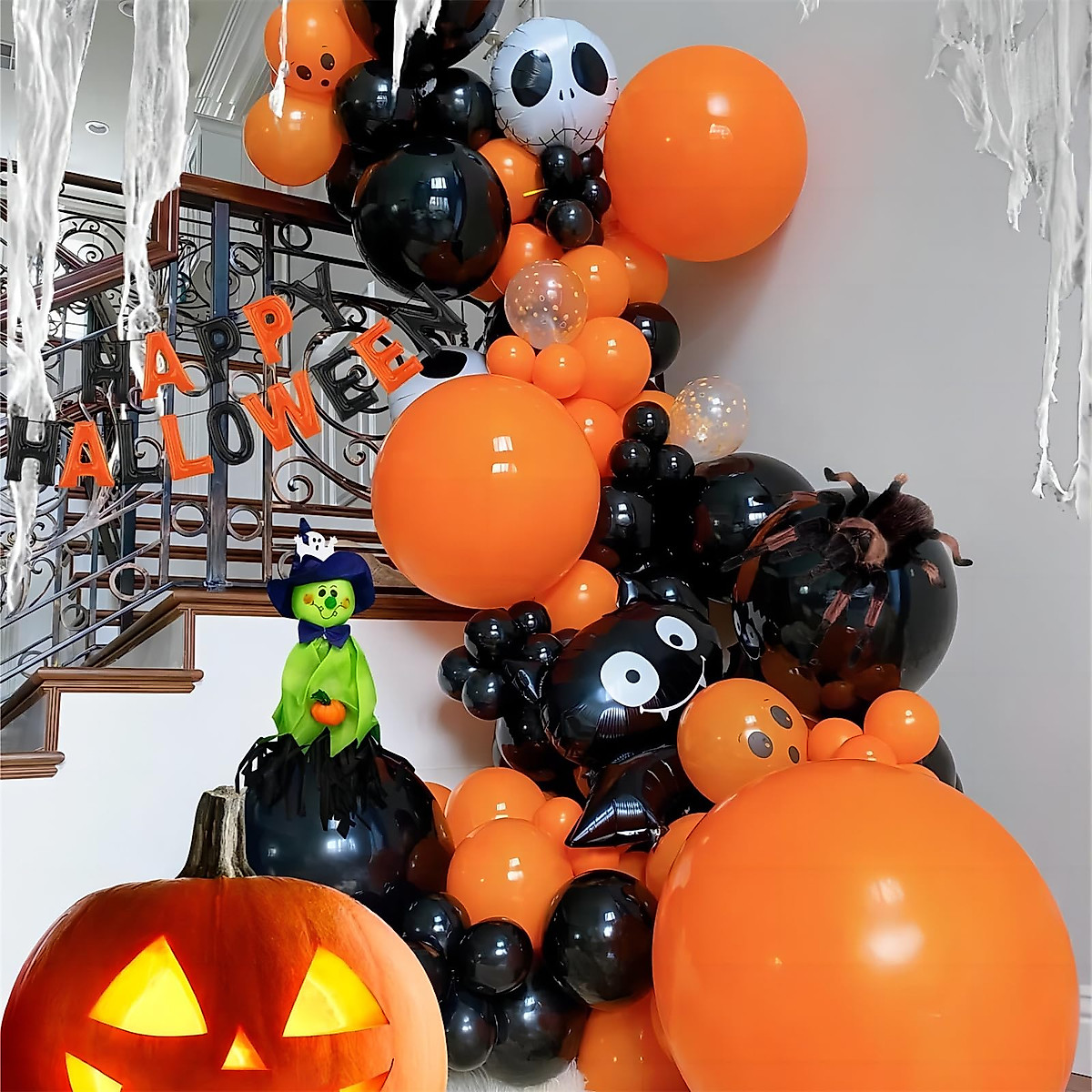 100pcs Orange Balloons, 12 inch Orange Latex Party Balloons Helium Quality for Halloween,Graduation,Birthday Party, Baby Shower,Gender Reveal, BacheloretteParty Party Decoration (with Orange Ribbon)…