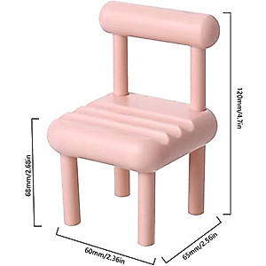 DIY Mini Chair Cell Phone Stand, Candy Color Mobile Phone Holder, Multi-Angle Chair Shape Table Phone Bracket, Compatible with All Mobile Phones, PP Material and Well Made (Pink) -1 Pack
