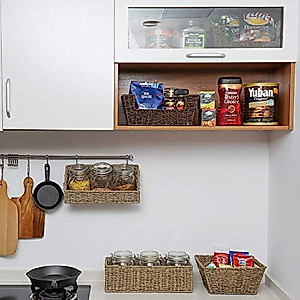 StorageWorks Seagrass Wicker Baskets Set