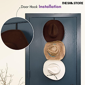 Cowboy Hat Rack for Wall - 5 Pieces Cowboy Hat Holder for Trucks, Durable Metal Hat Rack for Cowboy Hats for Perfect Shape