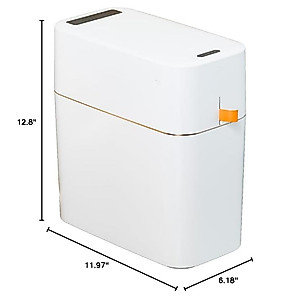 YEEFIGRO Automatic Trash Can, Bathroom Trash Cans 15 Liter / 4 Gallon Slim Smart Trash Bin with Lid, Touchless Rechargeable Garbage Can, Waterproof Trash Can for Office, Bedroom, Living Room