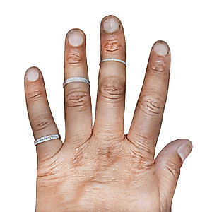 Shine Jewel 925 Sterling Silver 0.30 Ctw Round Shape Turquoise Gemstone Stackable Women Ring All Size (8)