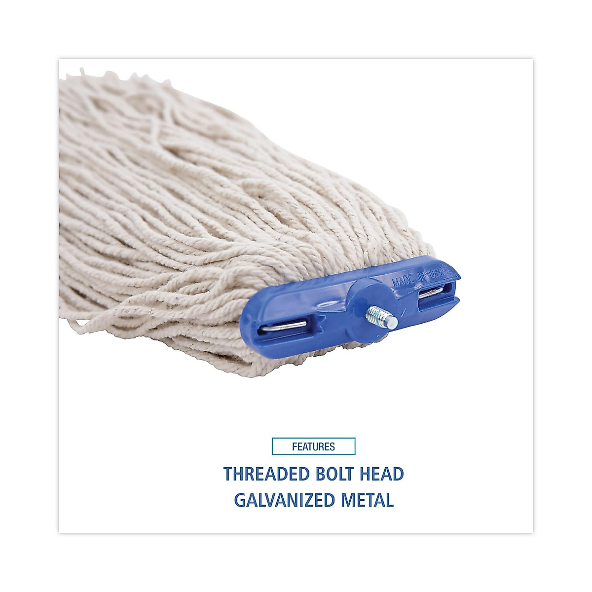 Boardwalk 720C Mop Head, Economical Lie-Flat Head, Cotton Fiber, 20oz, White, 12/Carton