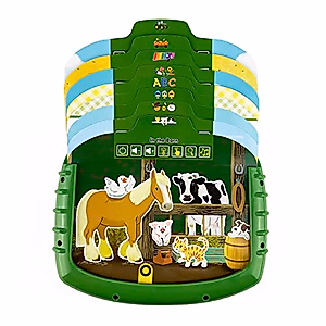 John Deere Kids Early Learning Activity Tablet - Read, Play, Press & Learn Electronic Activity Pad Reader With Removable Cards for Toddlers, ... & Answer Activity Desk (Press, Play & Learn)
