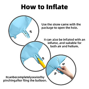 ESHILP 40 Inch Number Balloon Foil Balloon Number 36 Jumbo Giant Balloon Number 36 Balloon for 36th Birthday Party Decoration Wedding Anniversary Graduation Celebration, Blue 36 Number Balloon