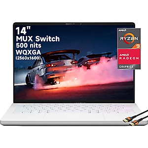 Asus ROG Zephyrus 14” WQXGA 120Hz Gaming Laptop – AMD Ryzen 9 6900HS– Radeon RX 6700S-Window 11 Home，with HDMI Cable(40GB RAM | 1TB SSD)